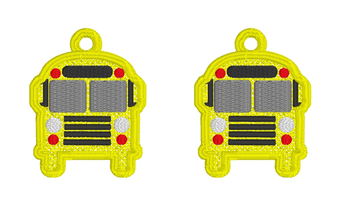 FSL School Bus Earrings – Sew Adorable Embroidery