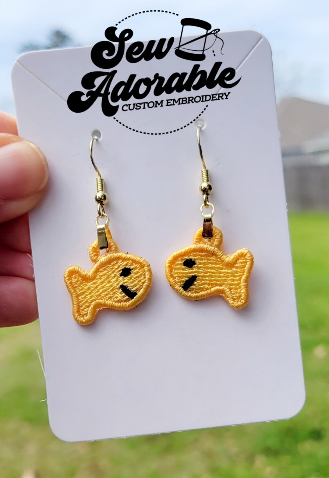 FSL Fish Cracker Earrings – Sew Adorable Embroidery