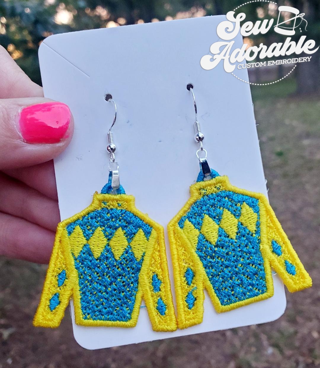 FSL Kentucky Derby Diamond Earrings – Sew Adorable Embroidery